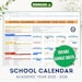 Editable SCHOOL CALENDAR Template, Academic Year 2025 2026 Google ...