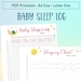 Baby Sleep Schedule Template Printable, Baby Sleep Tracker, Baby ...
