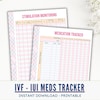 Ivf Iui Medication Tracker Printable Template, IVF Iui Organization ...