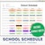 School Schedule, Printable School Timetable, Editable Class Schedule ...