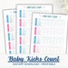 Baby Kick Count Printable, Fetal Movement Counting Template, Baby Kick ...