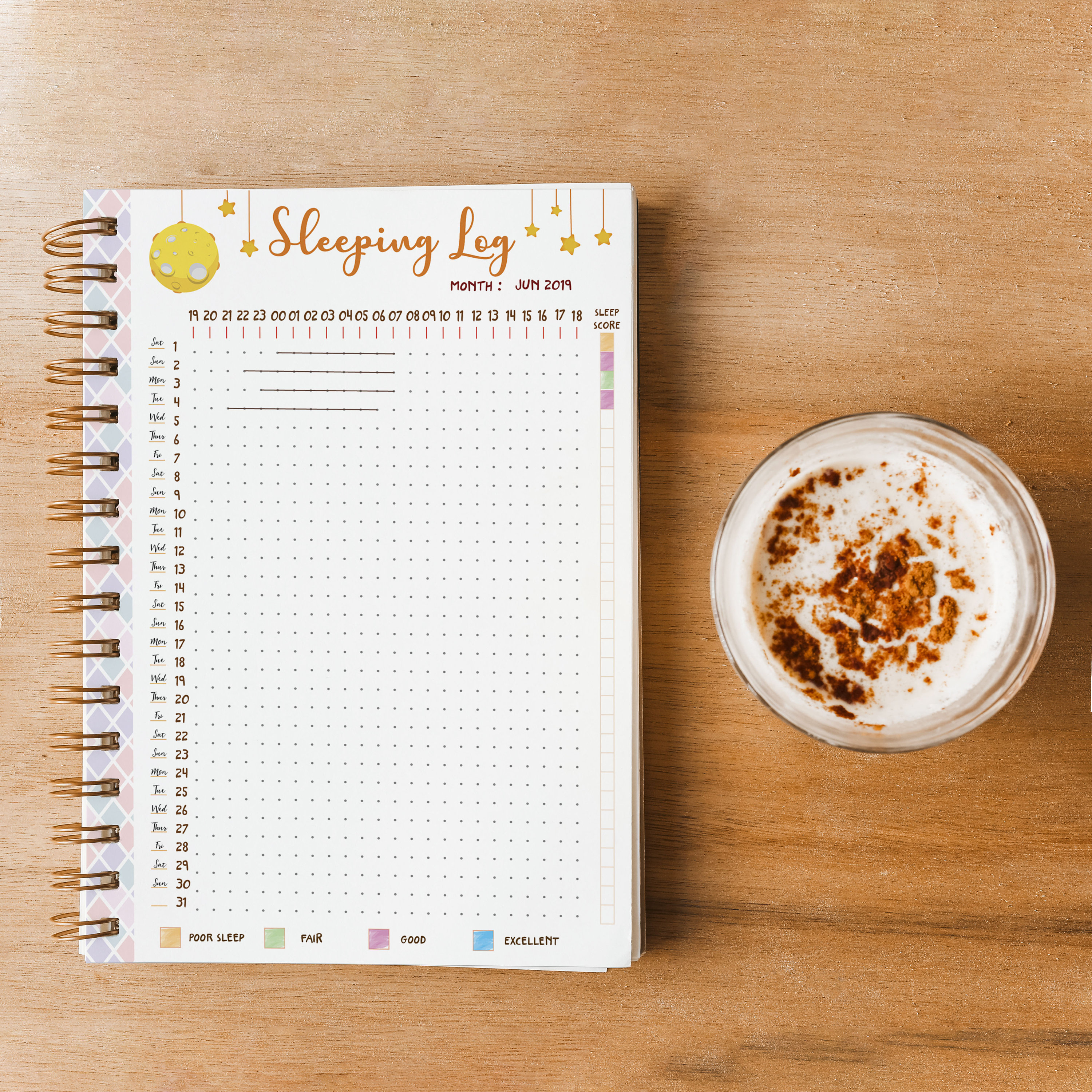 Sleep Tracker Printable, Sleep Log, Sleep Pattern, Sleep Journal ...