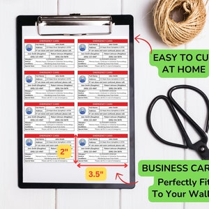 Elderly Emergency Card, Safety Card, Medical ID Card, Medical Alert ...