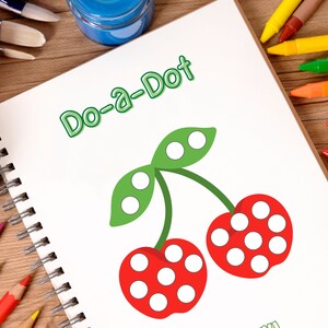 Do a Dot Fruit Printable Activity Dot to Dot Page Toddler - Etsy