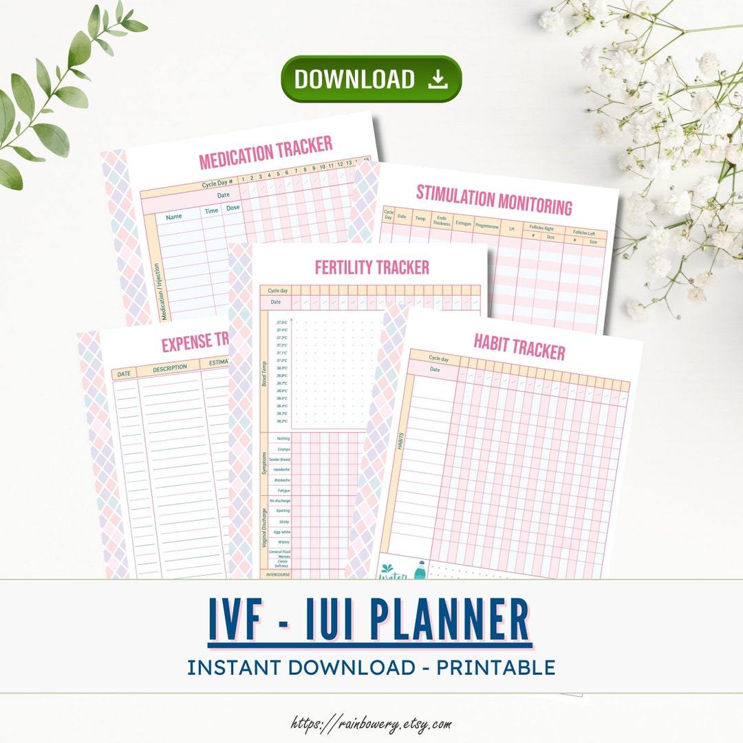 IVF Planner, IUI Planner Printable Template, TTC Planner, Fertility ...