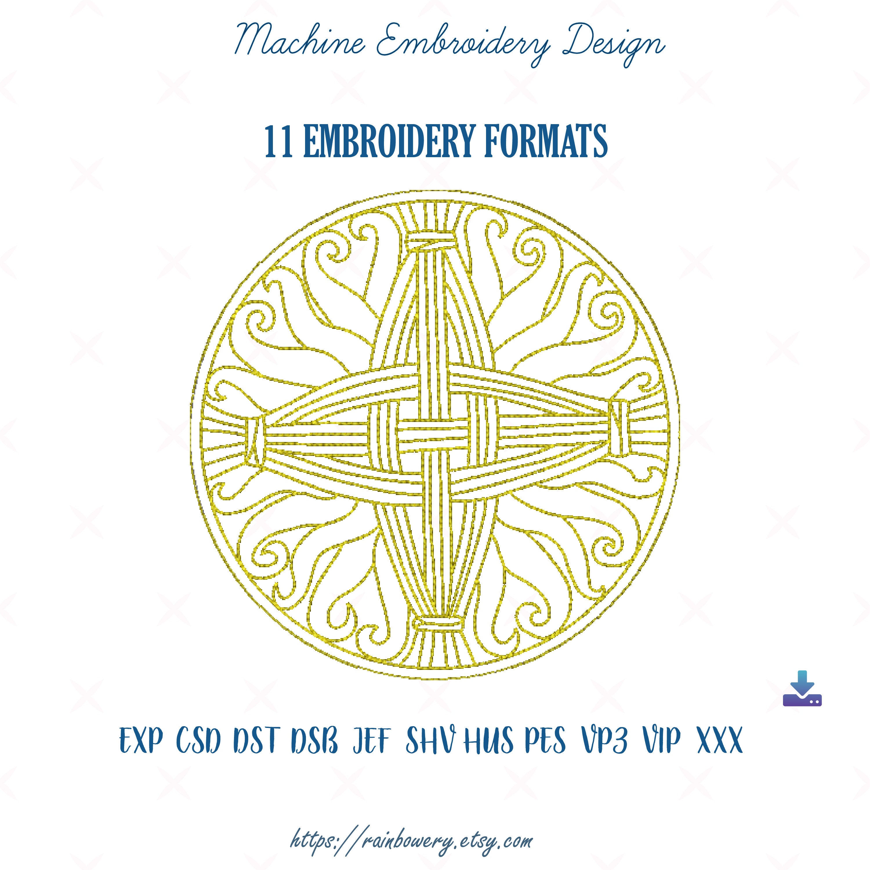 St. Brigids Cross Machine Embroidery Design, Brigit's Cross, Saint ...