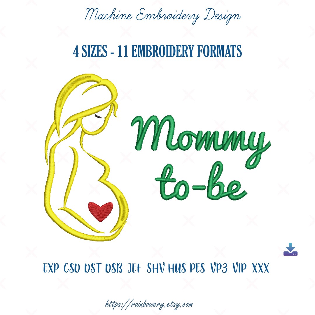 Mommy to Be Machine Embroidery Design, New Mom Embroidery, Gift for ...