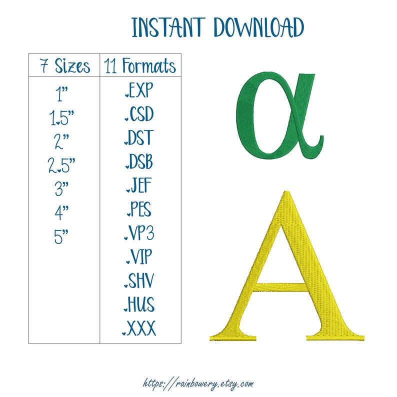 Alpha Letter Greek Embroidery Design Alpha Embroidery Design - Etsy