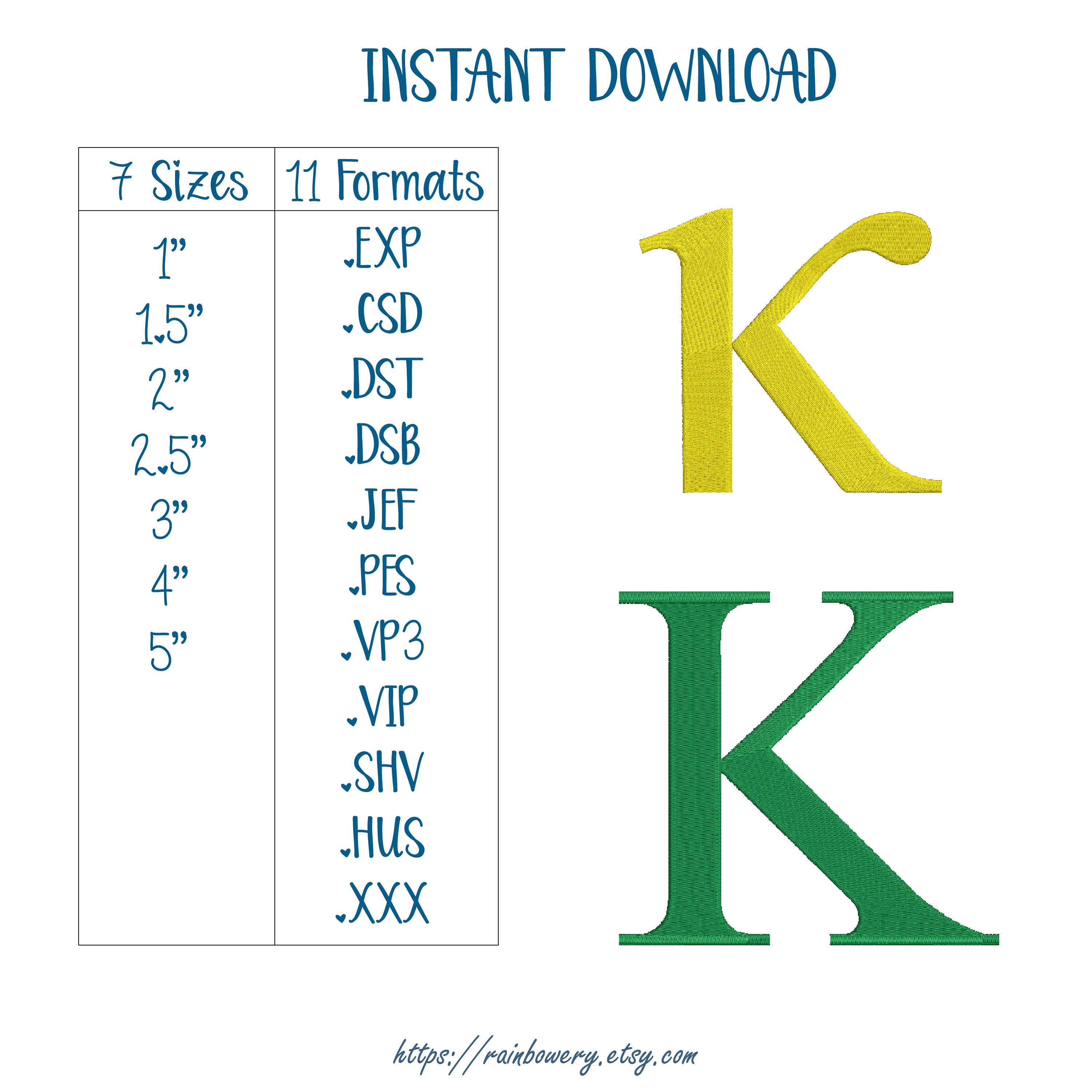 Kappa Letter Embroidery Design Kappa Character Machine - Etsy