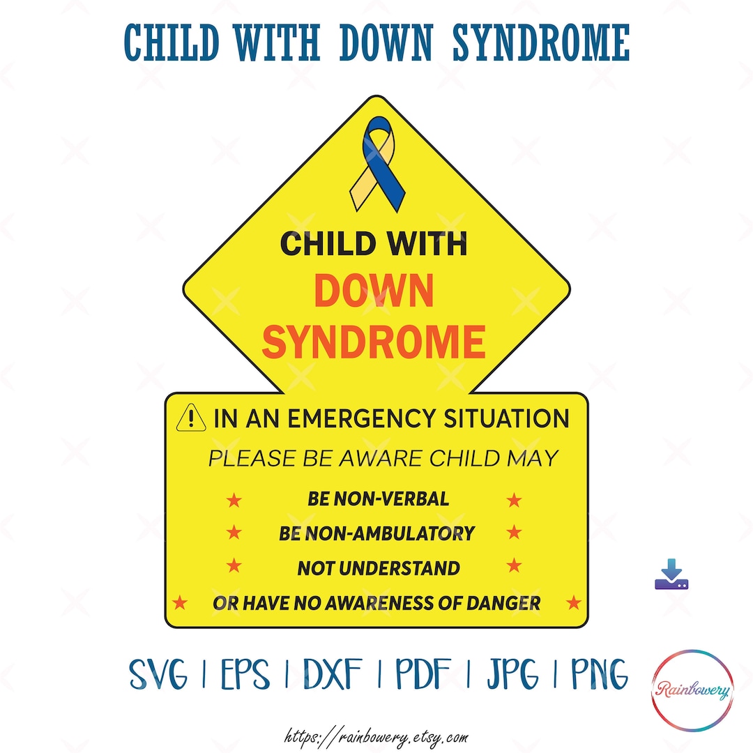 Digital Download Child With Down Syndrome SVG, Down Syndrome Awareness ...