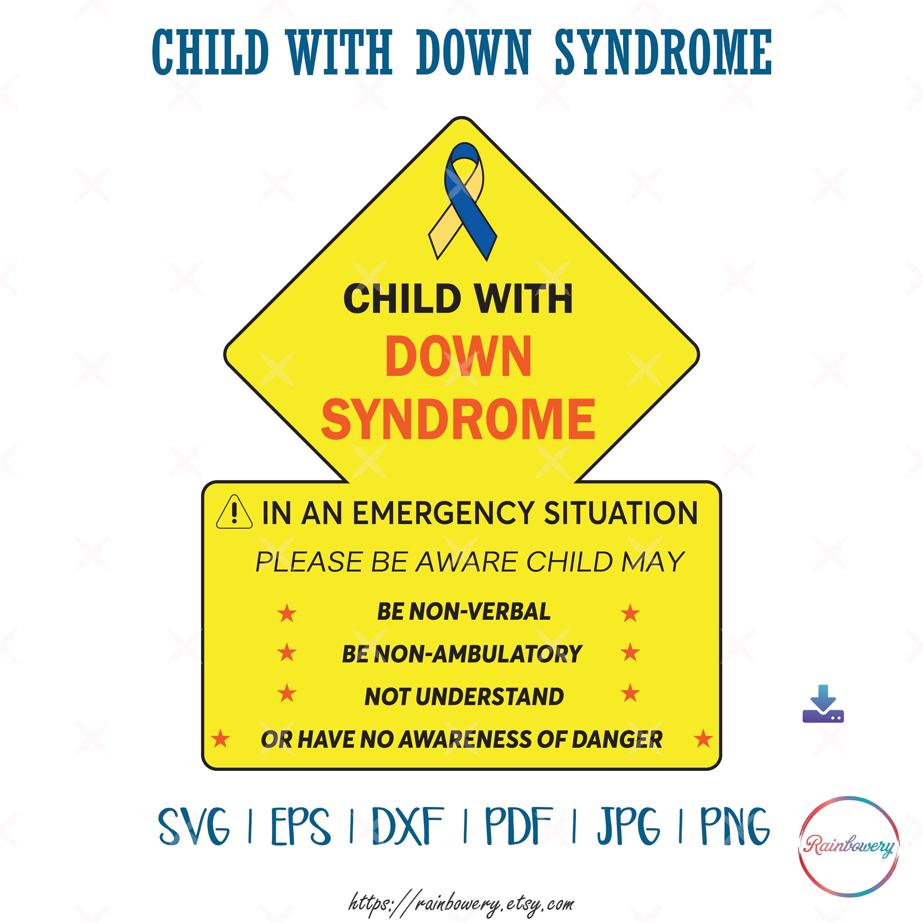 Digital Download Child With Down Syndrome SVG, Down Syndrome Awareness ...