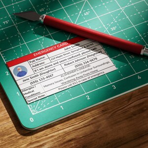 Elderly Emergency Card, Safety Card, Medical ID Card, Medical Alert ...