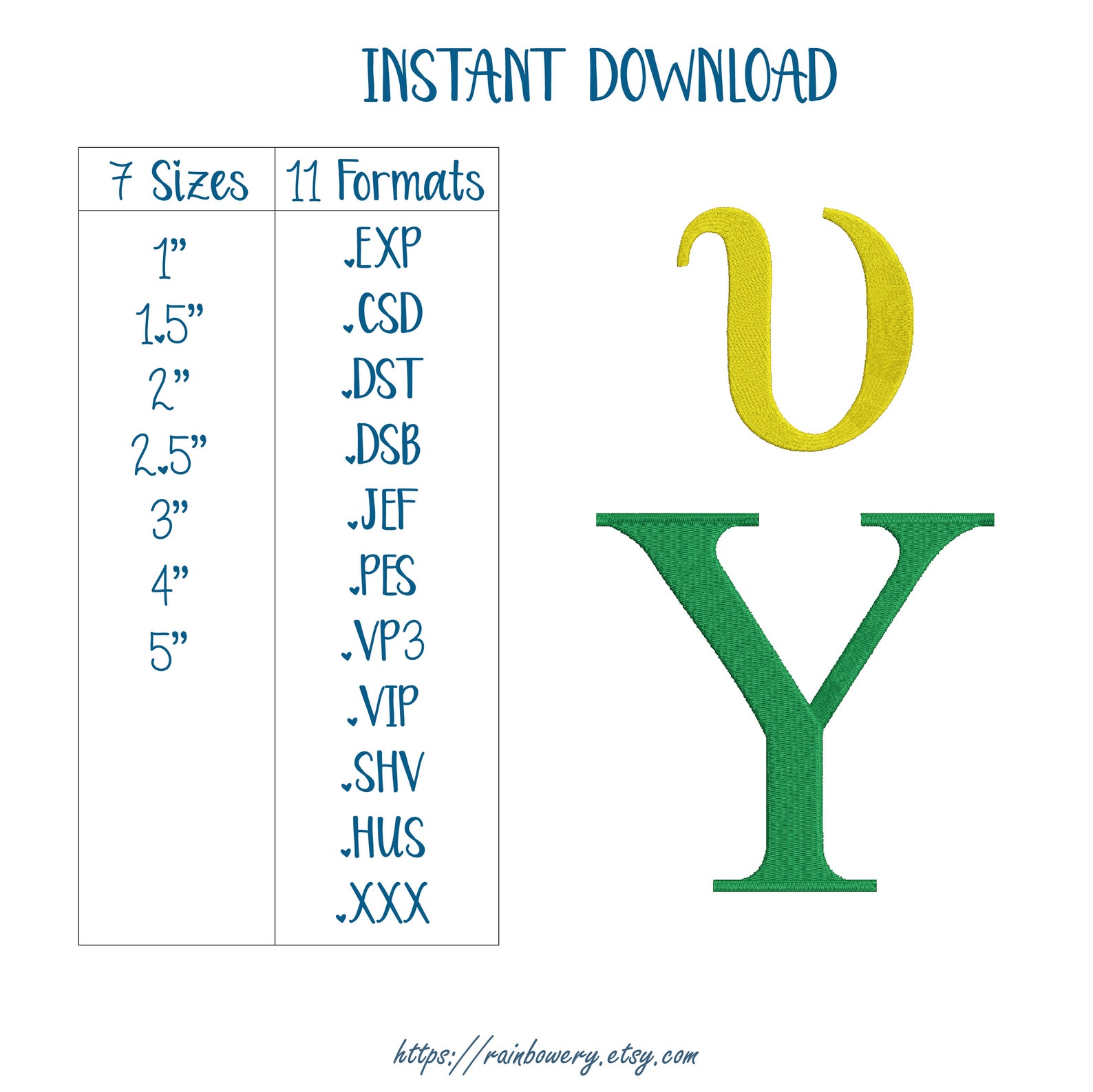 Upsilon Letter Embroidery Design, Upsilon Character Machine Embroidery ...