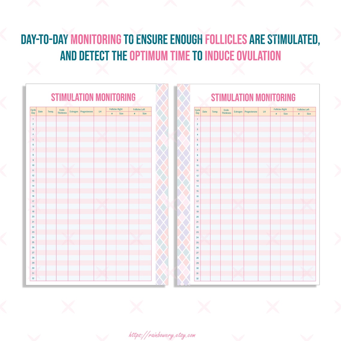 Ivf Iui Medication Tracker Printable Template, IVF Iui Organization ...