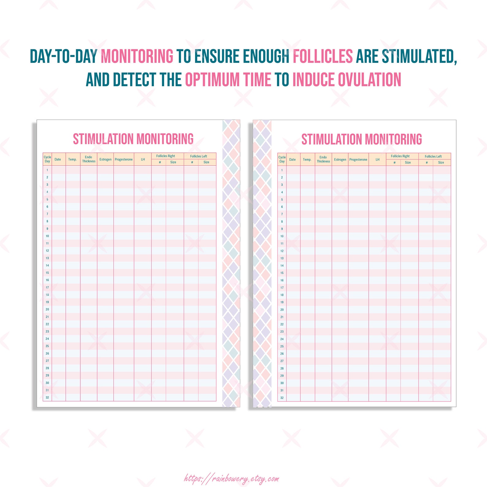 Ivf Iui Medication Tracker Printable Template, IVF Iui Organization ...