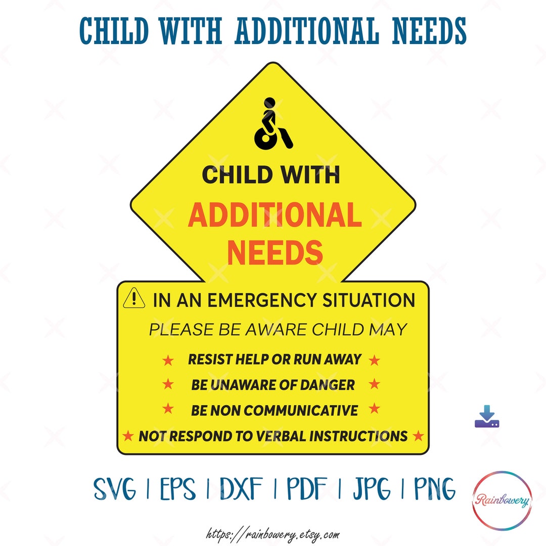 Digital Download Child With Additional Needs SVG, Child With Special ...