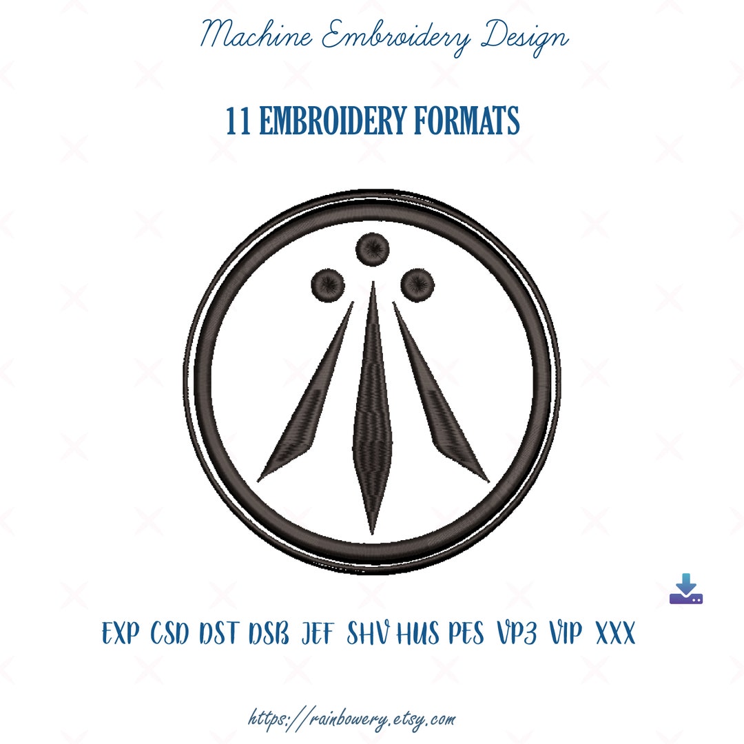 The Awen Machine Embroidery Design, the Three Rays of Light, the Awen ...