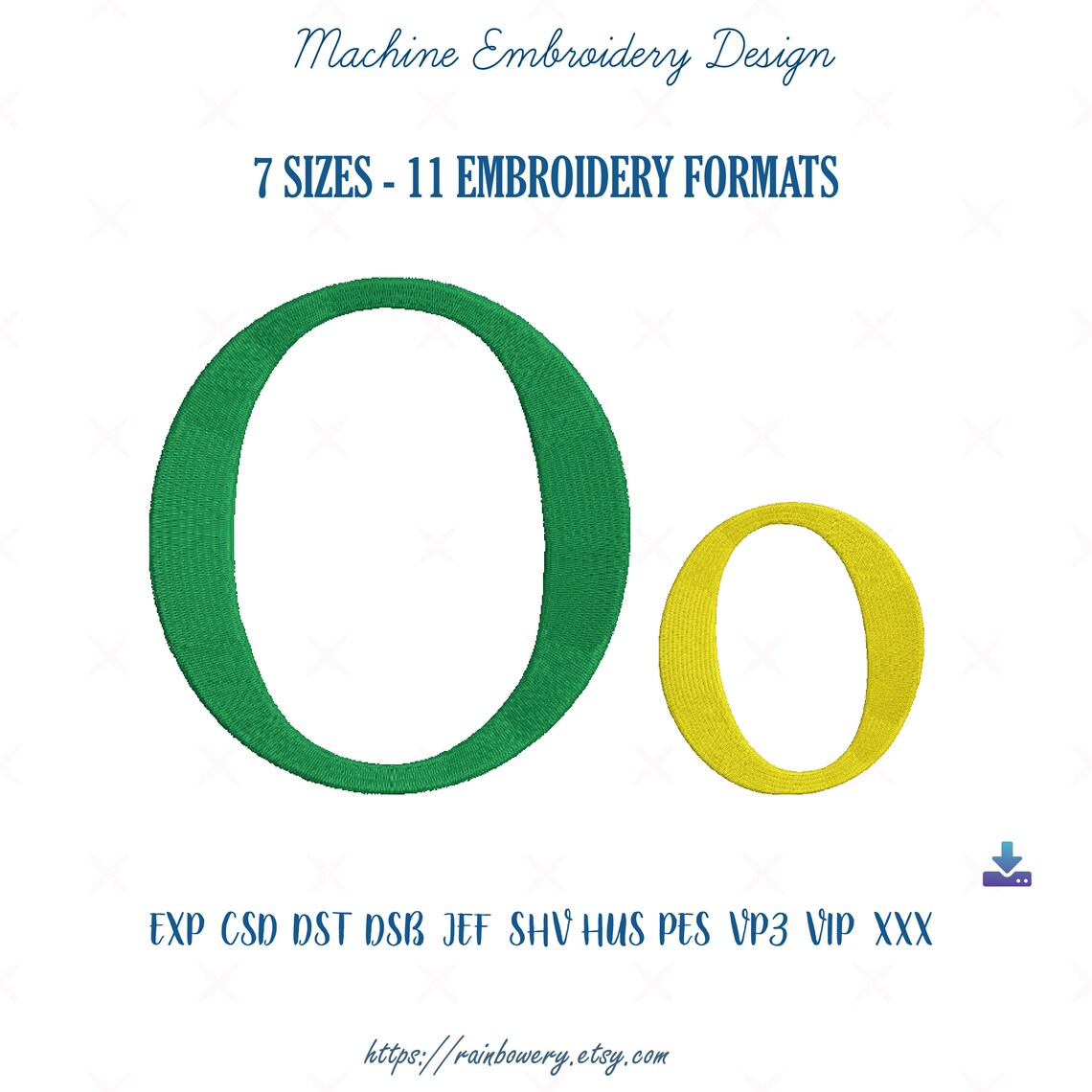 Omicron Letter Embroidery Design Omicron Character Machine | Etsy