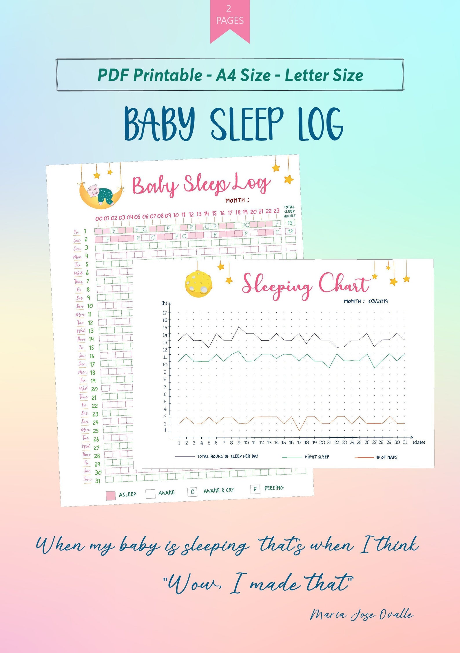 Baby Sleep Schedule Template Printable Baby Sleep Tracker - Etsy