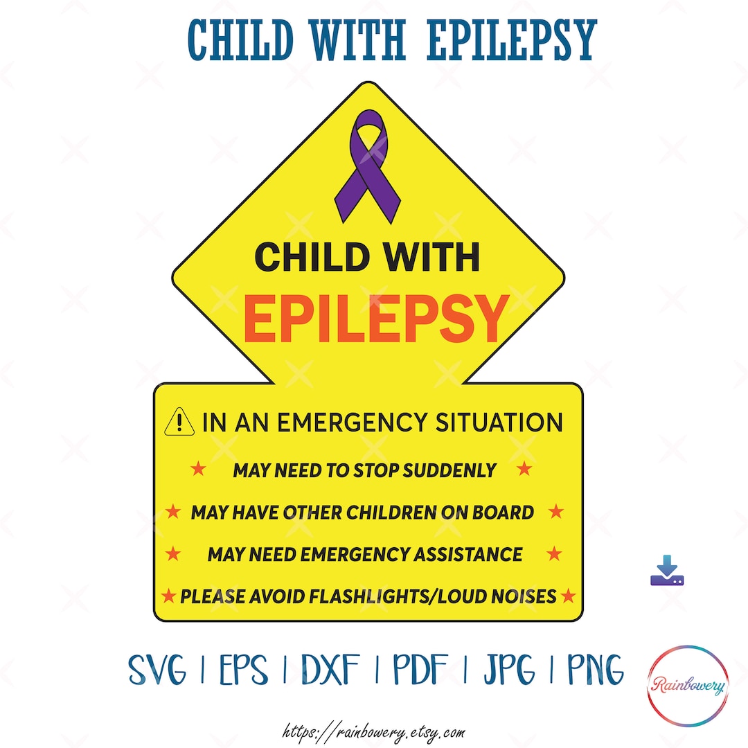 Digital Download Child With Epilepsy SVG, Epilepsy Awareness in Case of ...