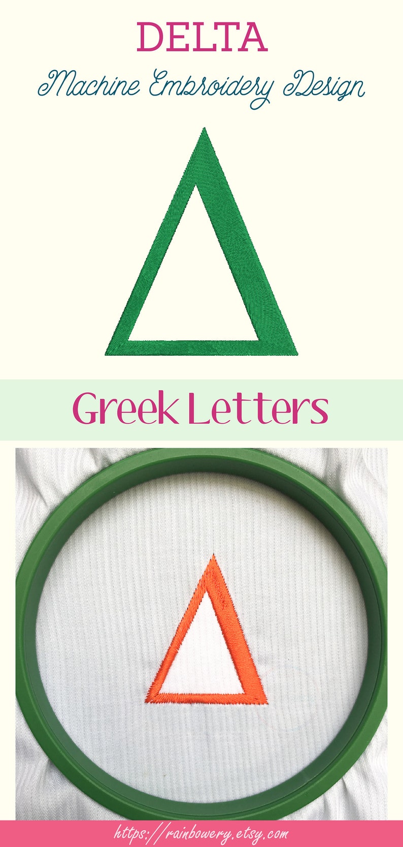 Delta Letter Greek Embroidery Design, Delta Character Machine ...