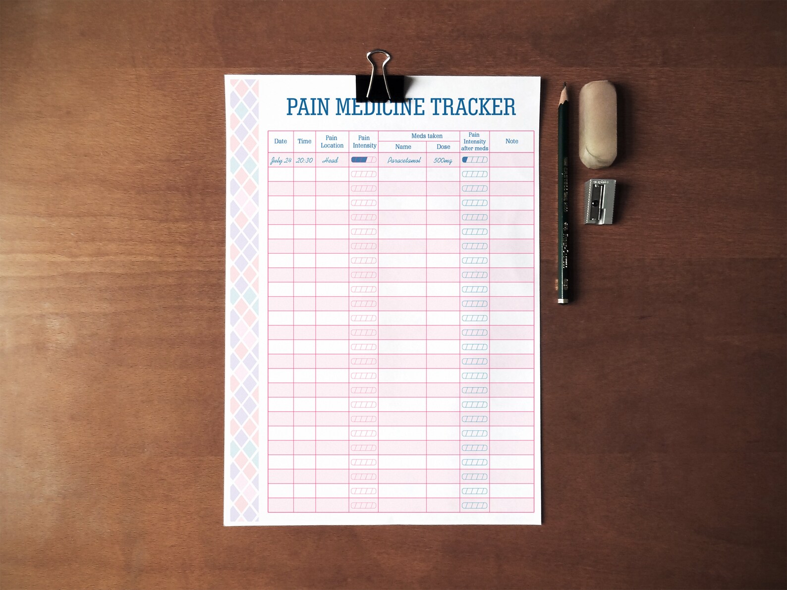 Pain Medicine Tracker, Pain Medication Tracker, Pain Meds Tracker ...