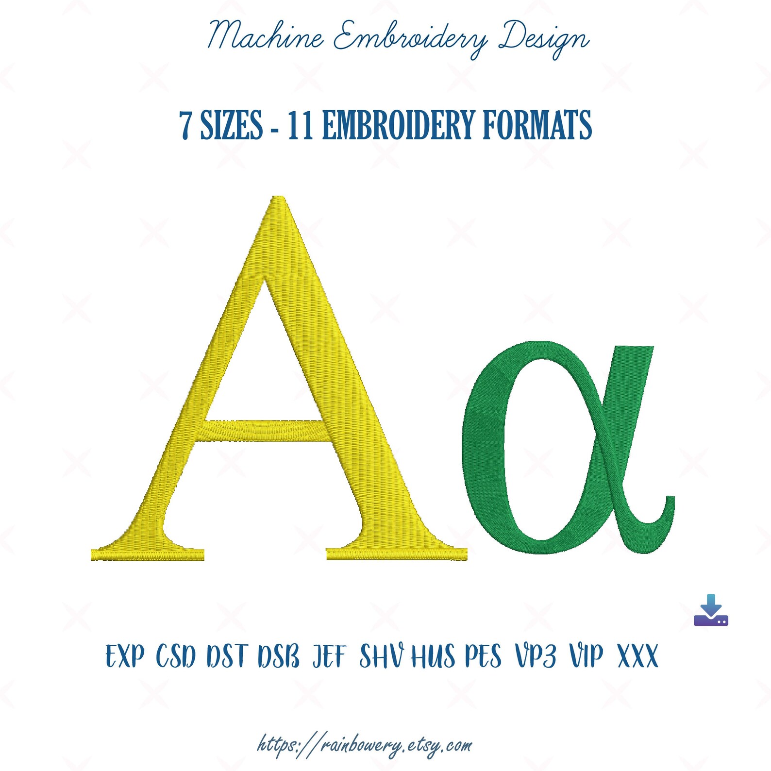 Alpha Letter Greek Embroidery Design, Alpha Embroidery Design, Letter A ...