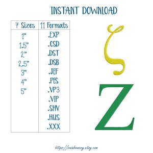 Zeta Letter Embroidery Design, Zeta Character Machine Embroidery Design ...