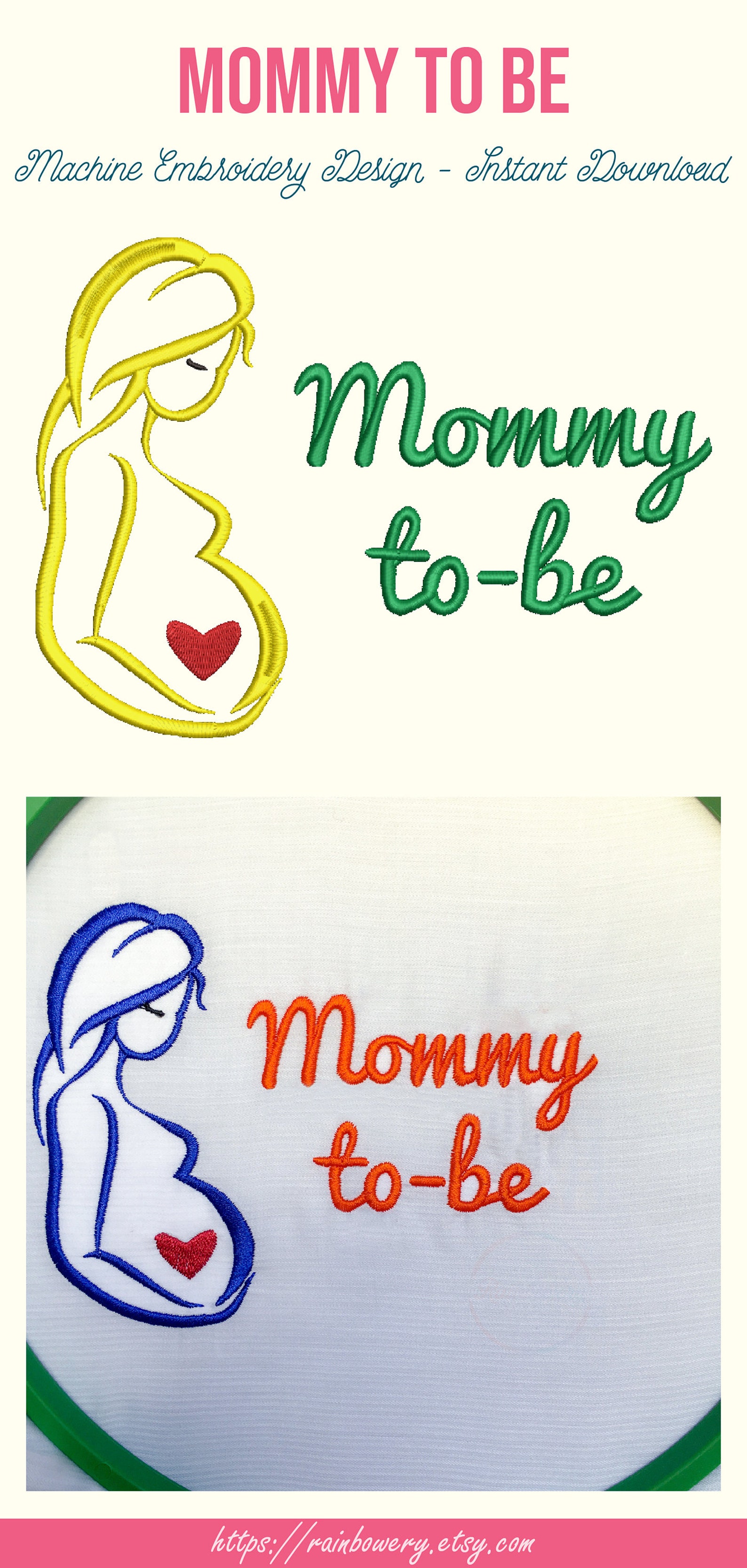 Mommy to Be Machine Embroidery Design New Mom Embroidery - Etsy