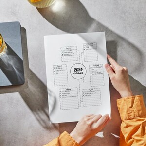 2024 Goals Editable Template, Google Sheets Goals Printable Planner ...