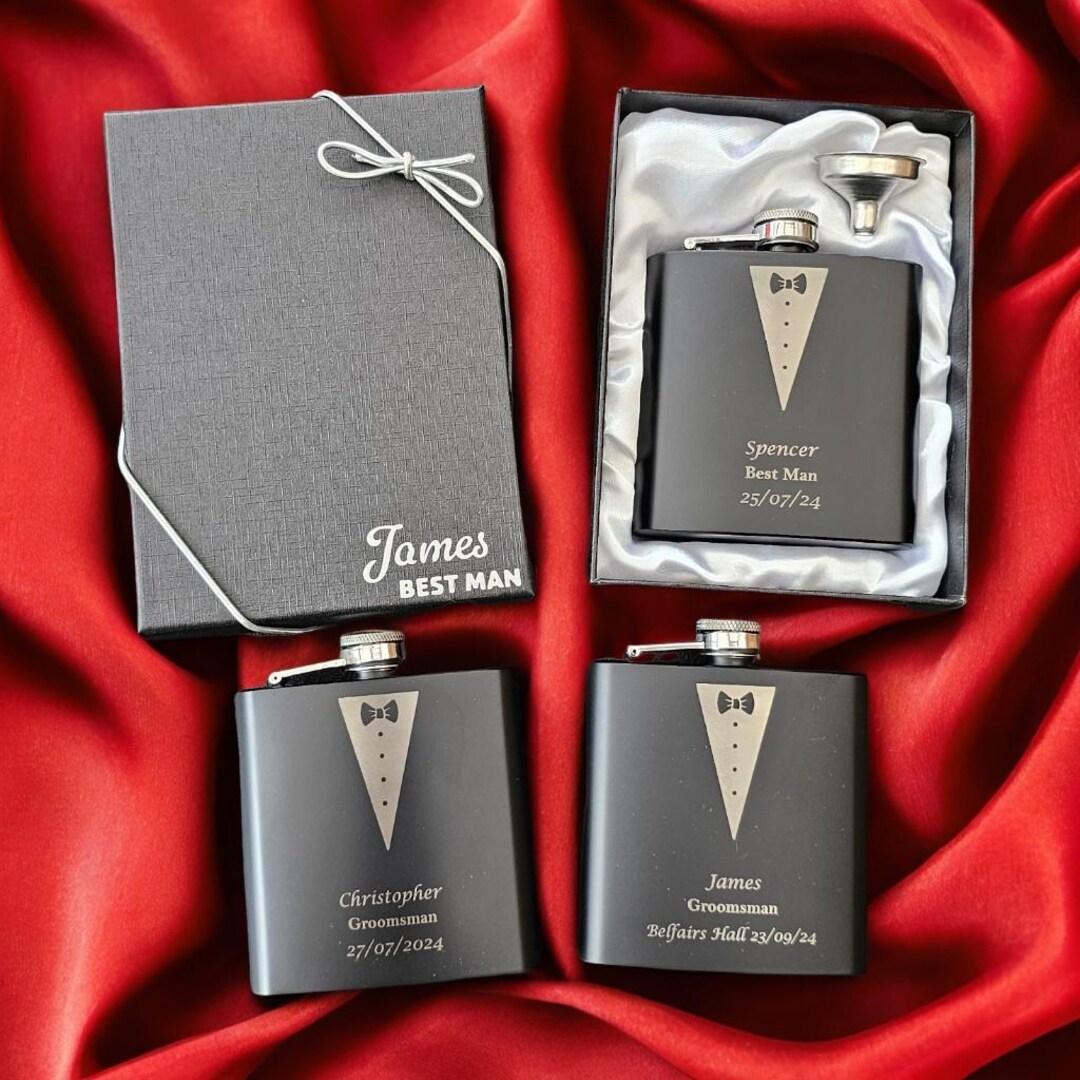 Personalised Engraved 6oz Hip Flask With Personalised Gift Box. for ...