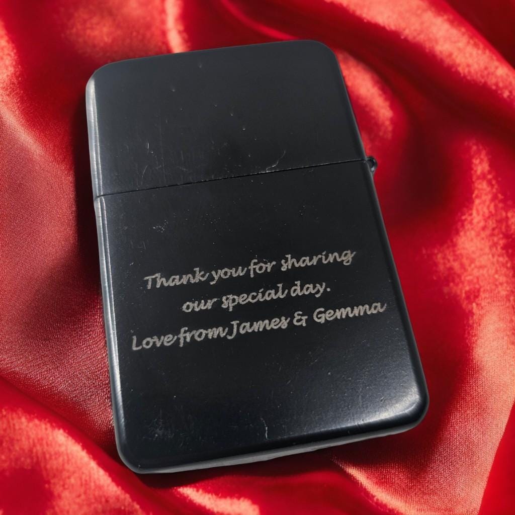 Best Man Personalised Lighter Wedding Day Gift Engraved Usher Groomsmen ...