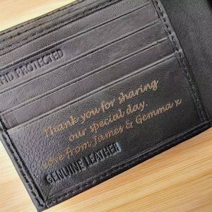 Personalised Train / Railway Wallet. Engraved With Your Own Text. Gift ...