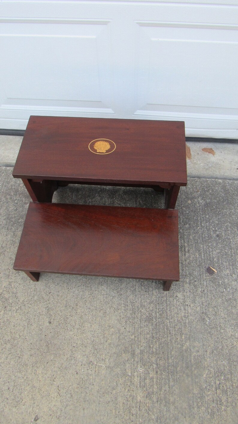 Mahogany Bed Steps Stool Mahogany Shell Design Nice - Etsy