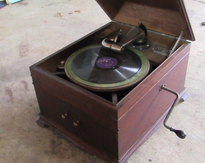 Victor Oak Victrola Music Box Antique Collectible Vintage - Etsy