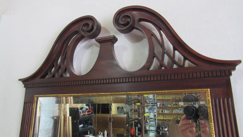 Henkel Harris Mahogany Designer Mirror - Etsy