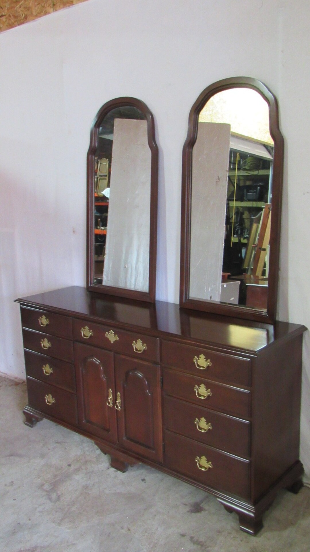 Harden Designer Cherry Dresser Chest Set Mirrors - Etsy