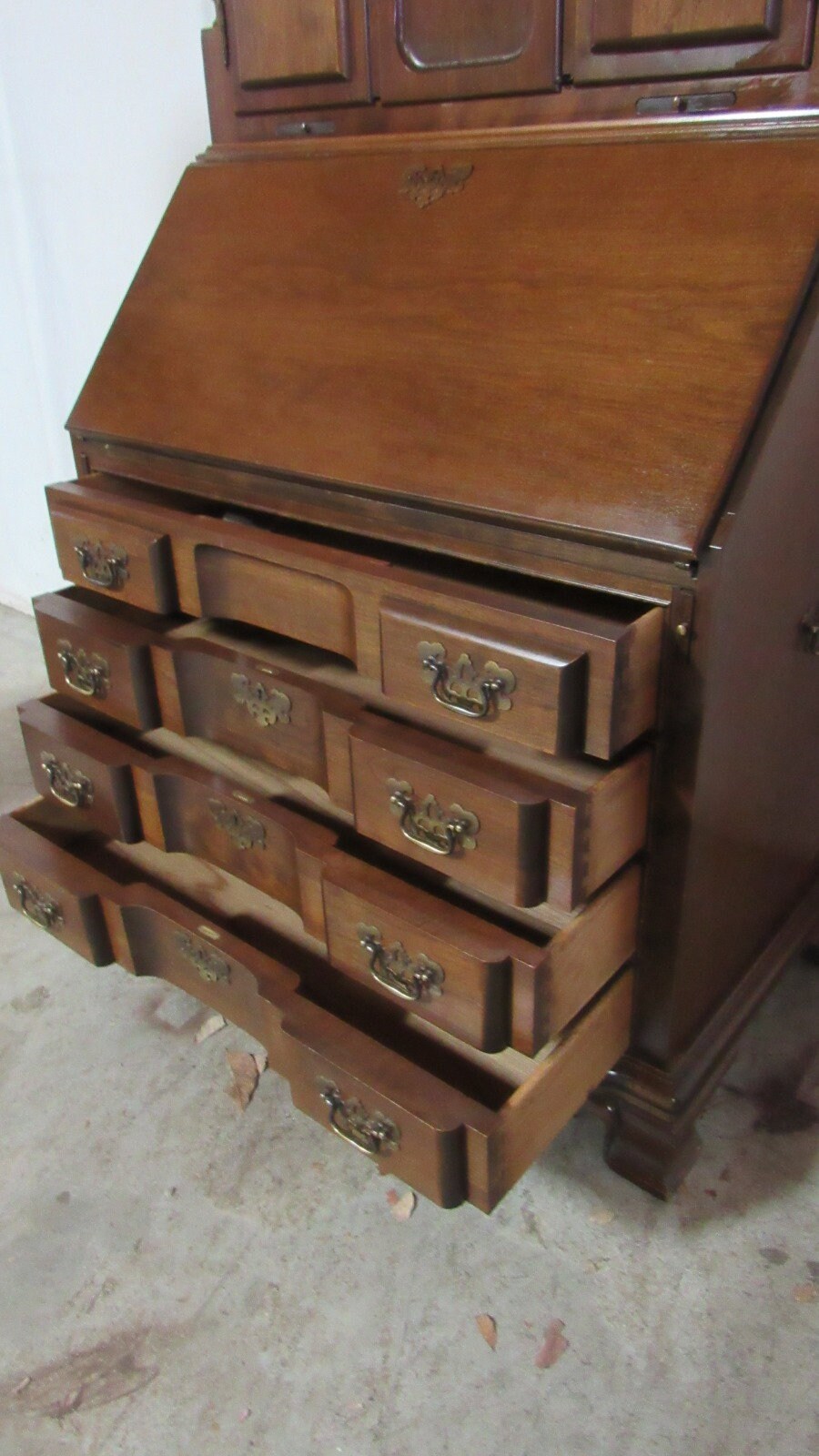 Maddox Oversized Secretary Bookcase Desk Cherry - Etsy