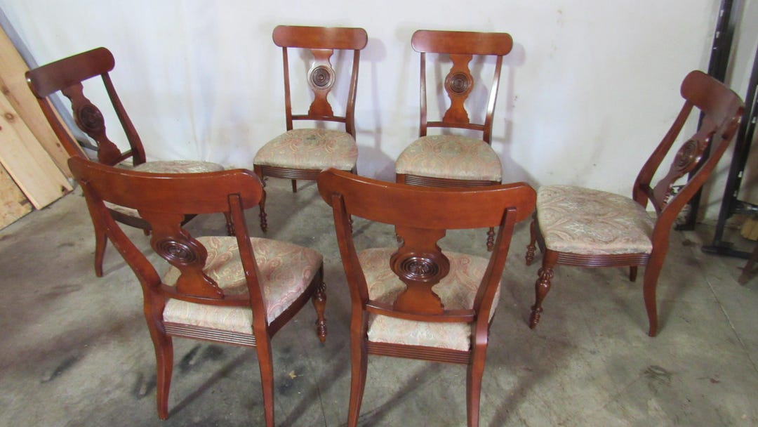 Ethan Allen British Classic Cherry Dining Room Chairs Set - Etsy