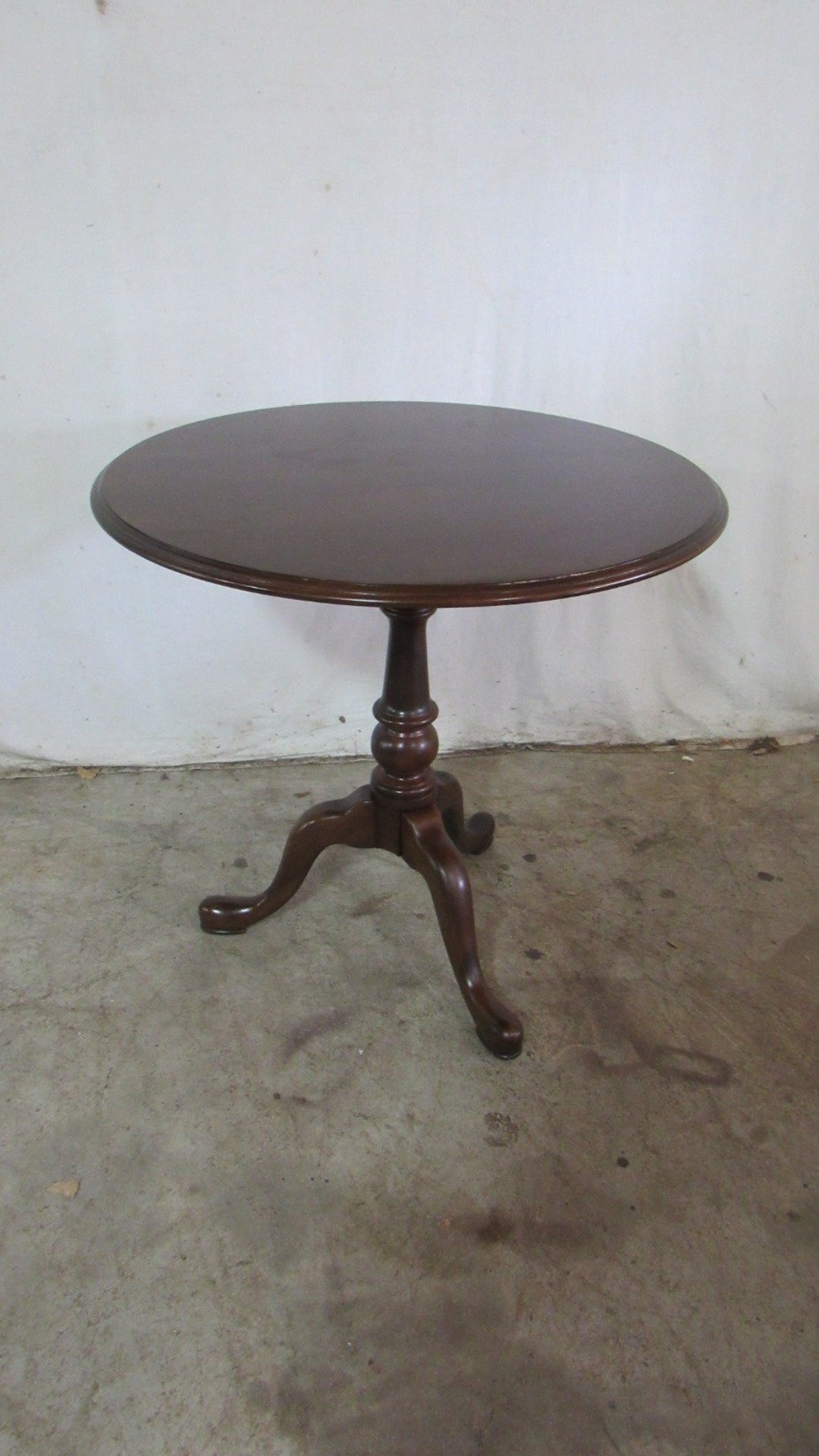Ethan Allen Cherry Tilt Top Side Pedestal Table Designer - Etsy
