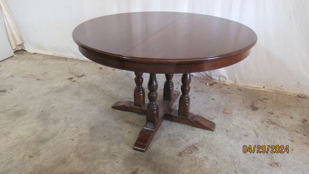 Harden Dining Room Table Round Rustic Farmhouse Cherry - Etsy