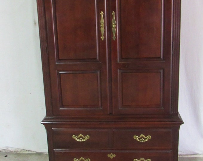 Thomasville Armoire Wardrobe Cherry Designer Chest - Etsy