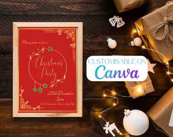 Editable Christmas Party Invitation Digital Download - Etsy