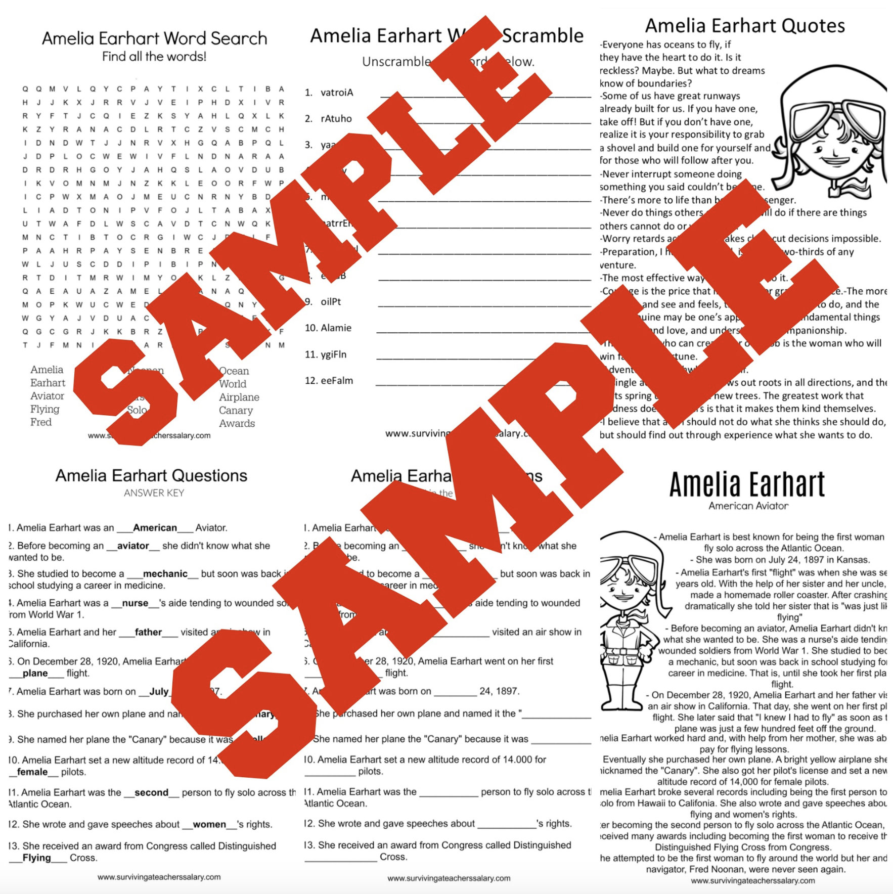 Printable Famous People in History Workbook - Presidents, Inventors ...