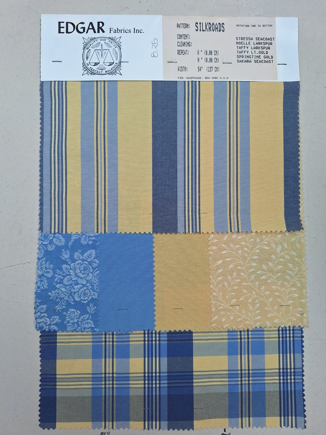 Edgar Fabric 5pc Silkroads Pattern Cotton/fabric Sample in Coordinating ...