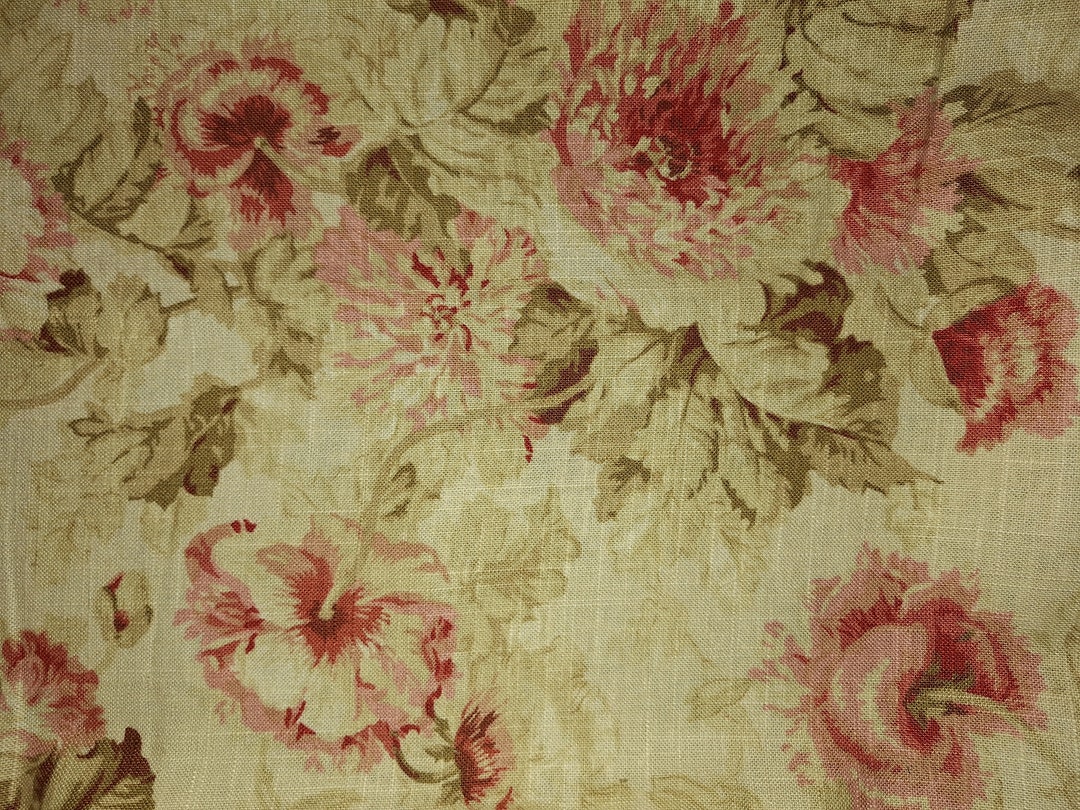 Covington Ind 6pc Ingrid Finnan Design Poppies Pattern Linen/viscose ...