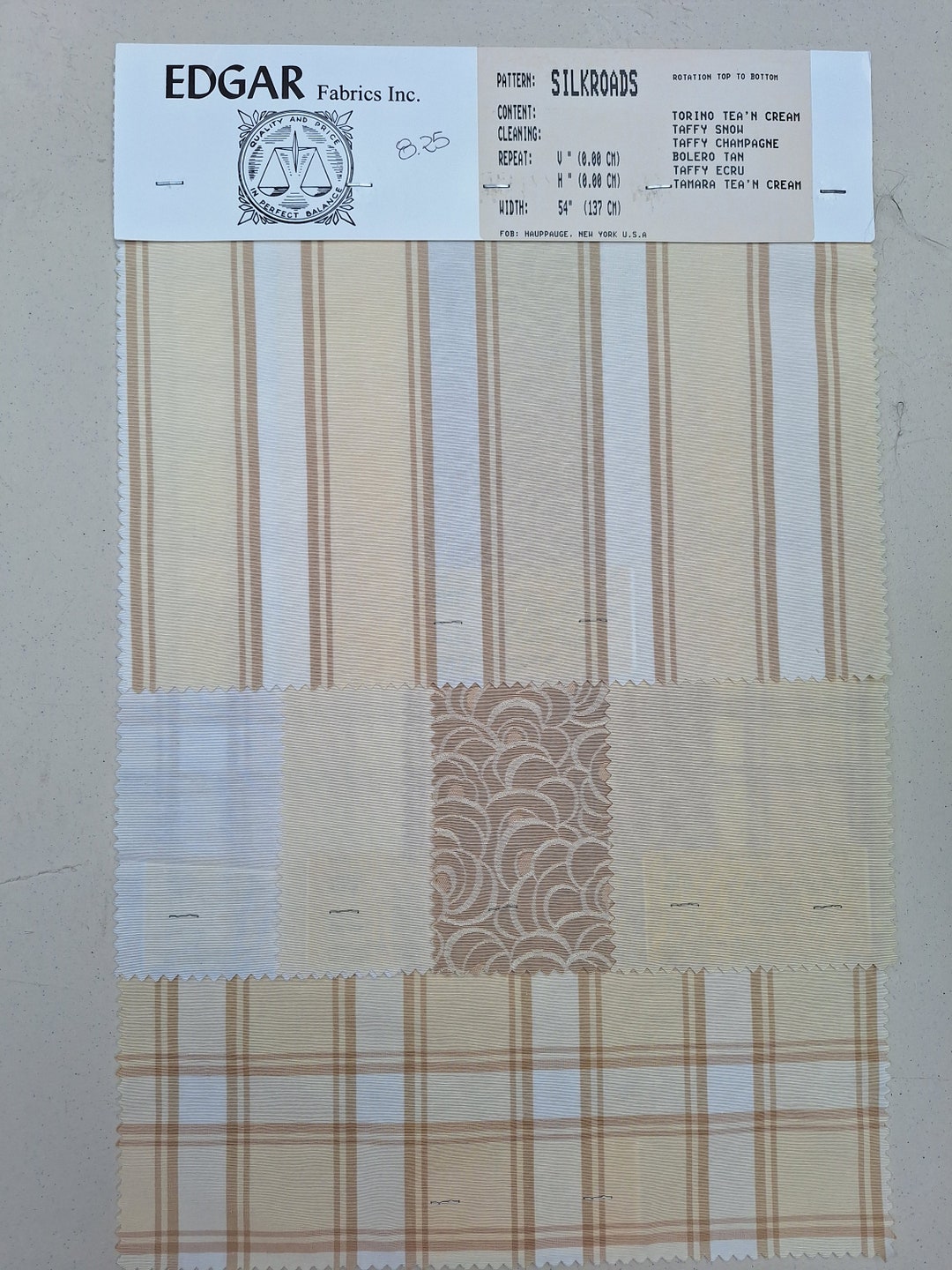 Edgar Fabric 5pc Silkroads Pattern Cotton/fabric Sample in Coordinating ...