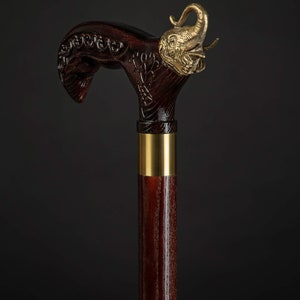 Elephant Handle Walking Stick for Men, Brass King Walking Cane - Etsy