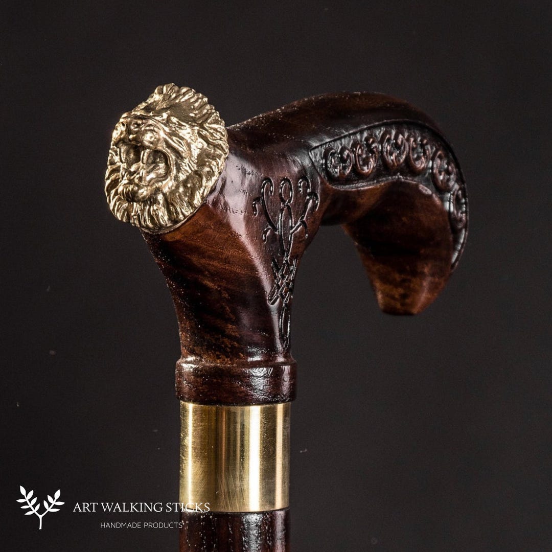 VIP Walking Stick Walking Cane Wood Cane Hand Carved Hiking Stick ...