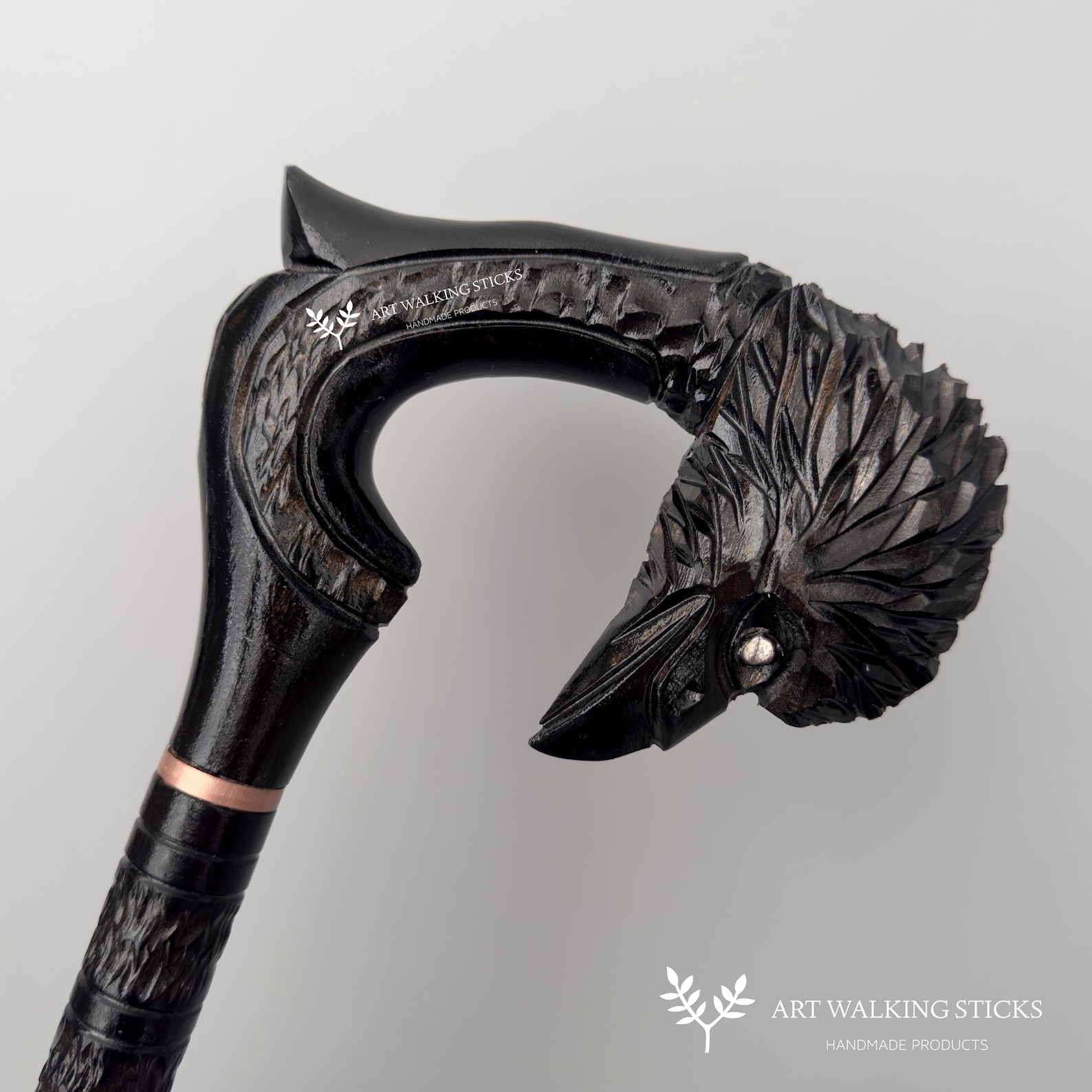 Modern Crazy Wooden Raven Walking Cane With Crow Design for Men and ...